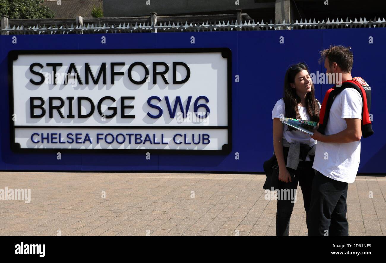 Fans outside Stamford Bridge Stock Photo - Alamy