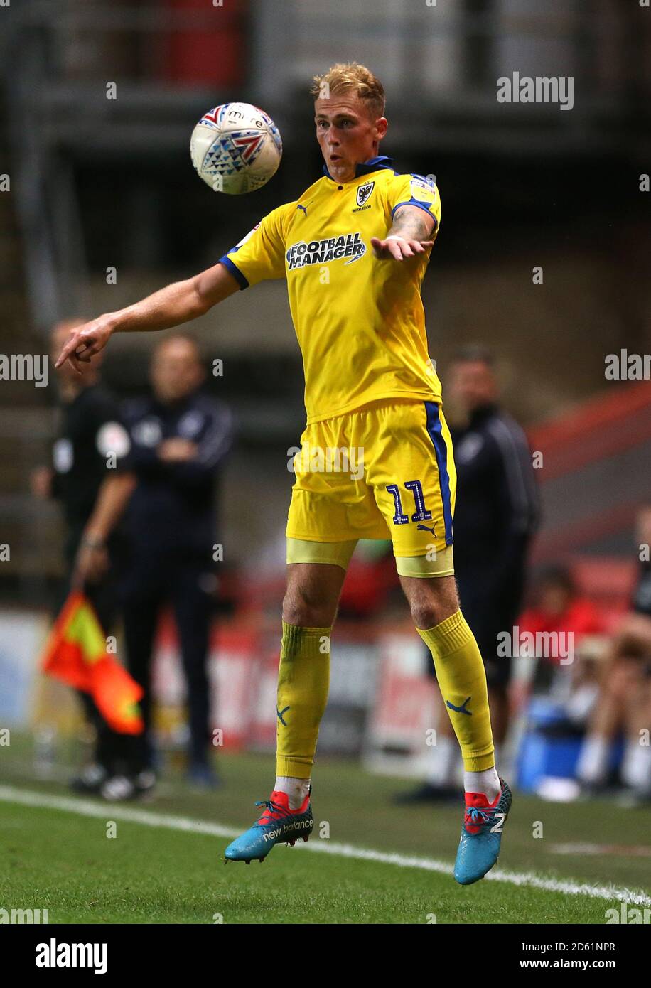 Wimbledon's Mitchell Pinnock Stock Photo - Alamy