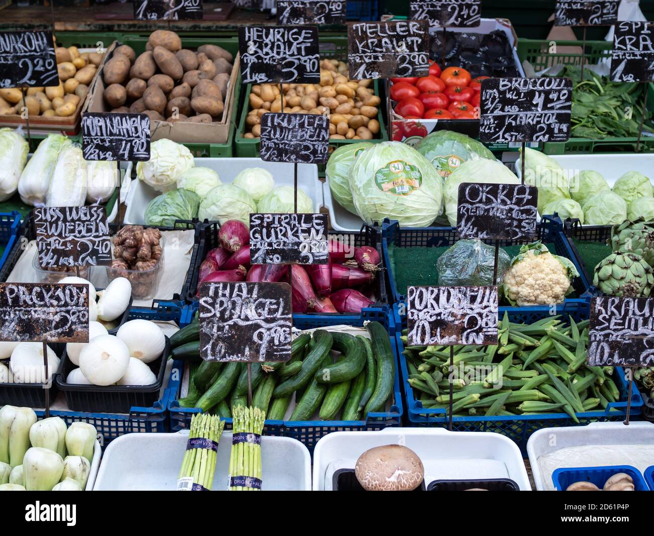 VIENNA, AUSTRIA - DECEMBER 04, 2017: Attractive display of fresh ...