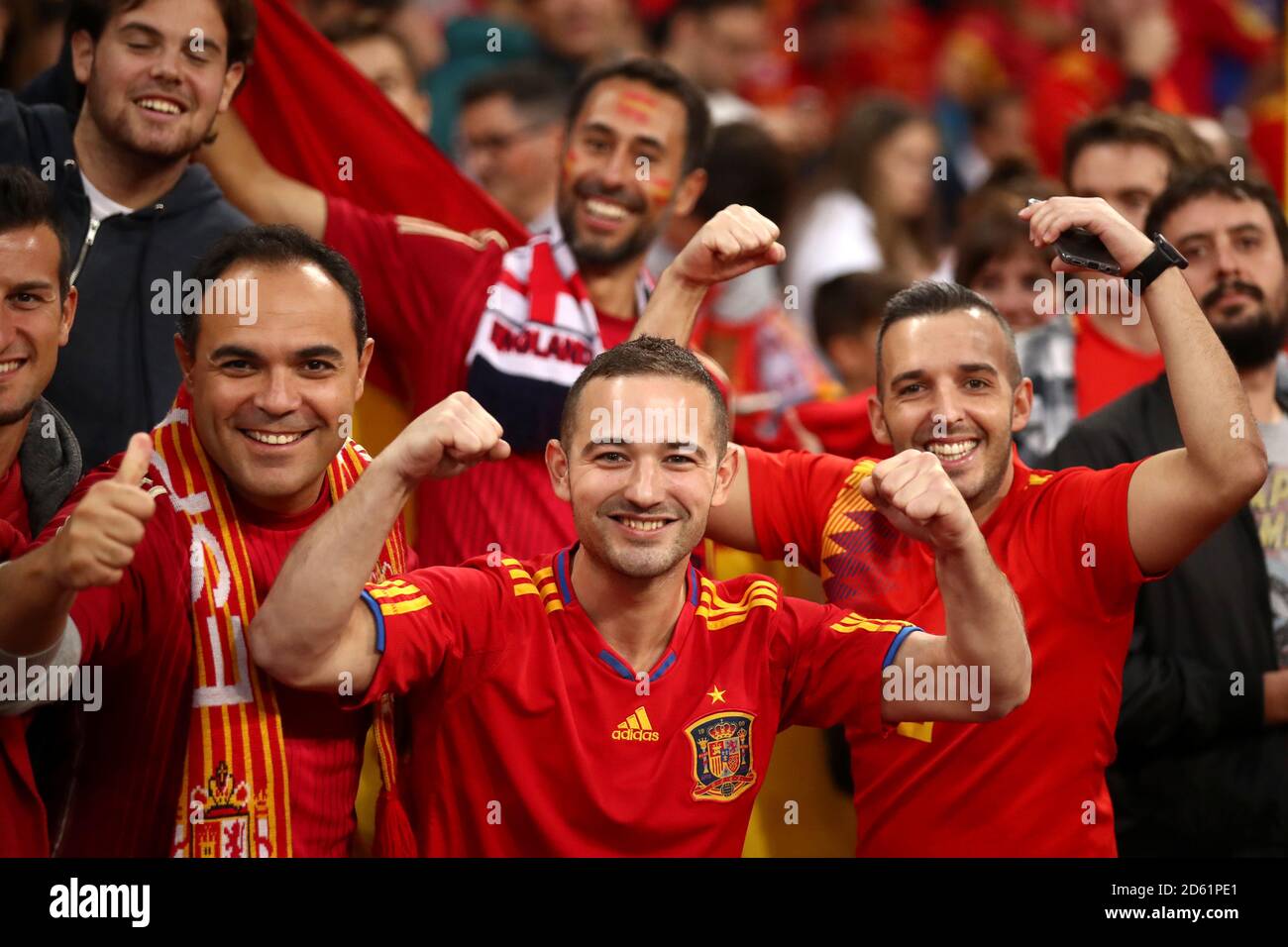 Spain fans in the stands ahead of the match Stock Photo - Alamy