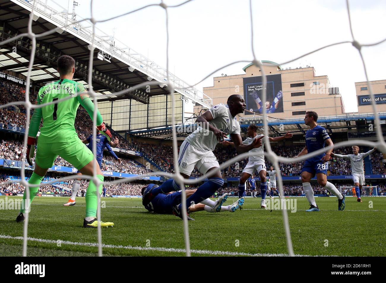 Cardiff citys sol bamba celebrates scoring hi-res stock photography and ...