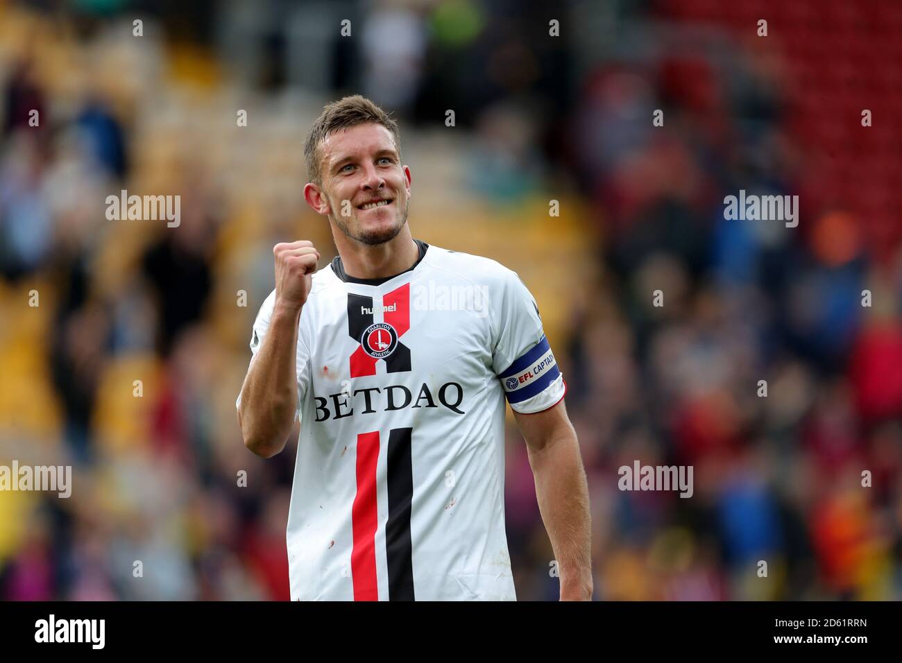 Charlton Athletic's Jason Pearce celebrates the win after the final ...