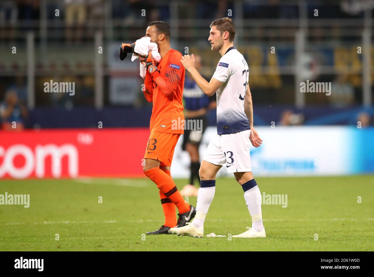 Tottenham Hotspur goalkeeper Michel Vorm (left) and Ben Davies appear ...