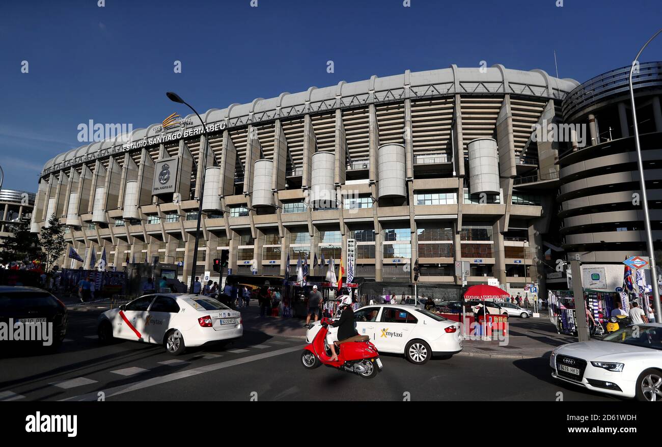 A view of the Santiago Bernabeu Stadium before the game Stock Photo - Alamy