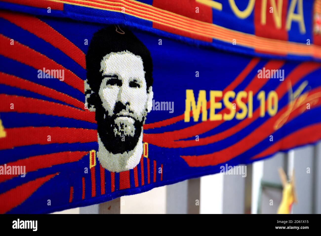 Lionel Messi merchandise for sale Stock Photo - Alamy