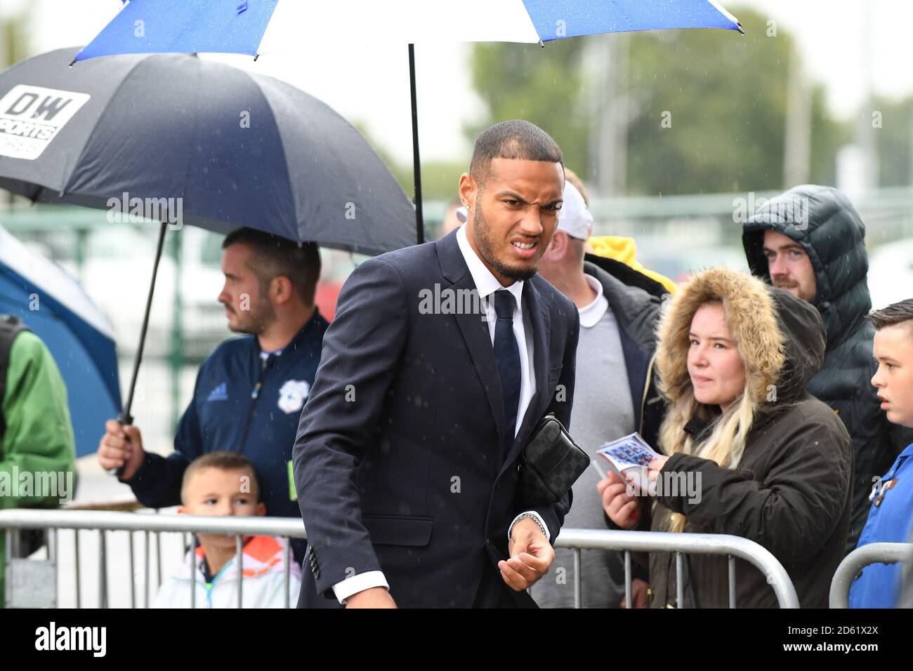 Cardiff City's Kenneth Zohore arrives at the ground Stock Photo - Alamy