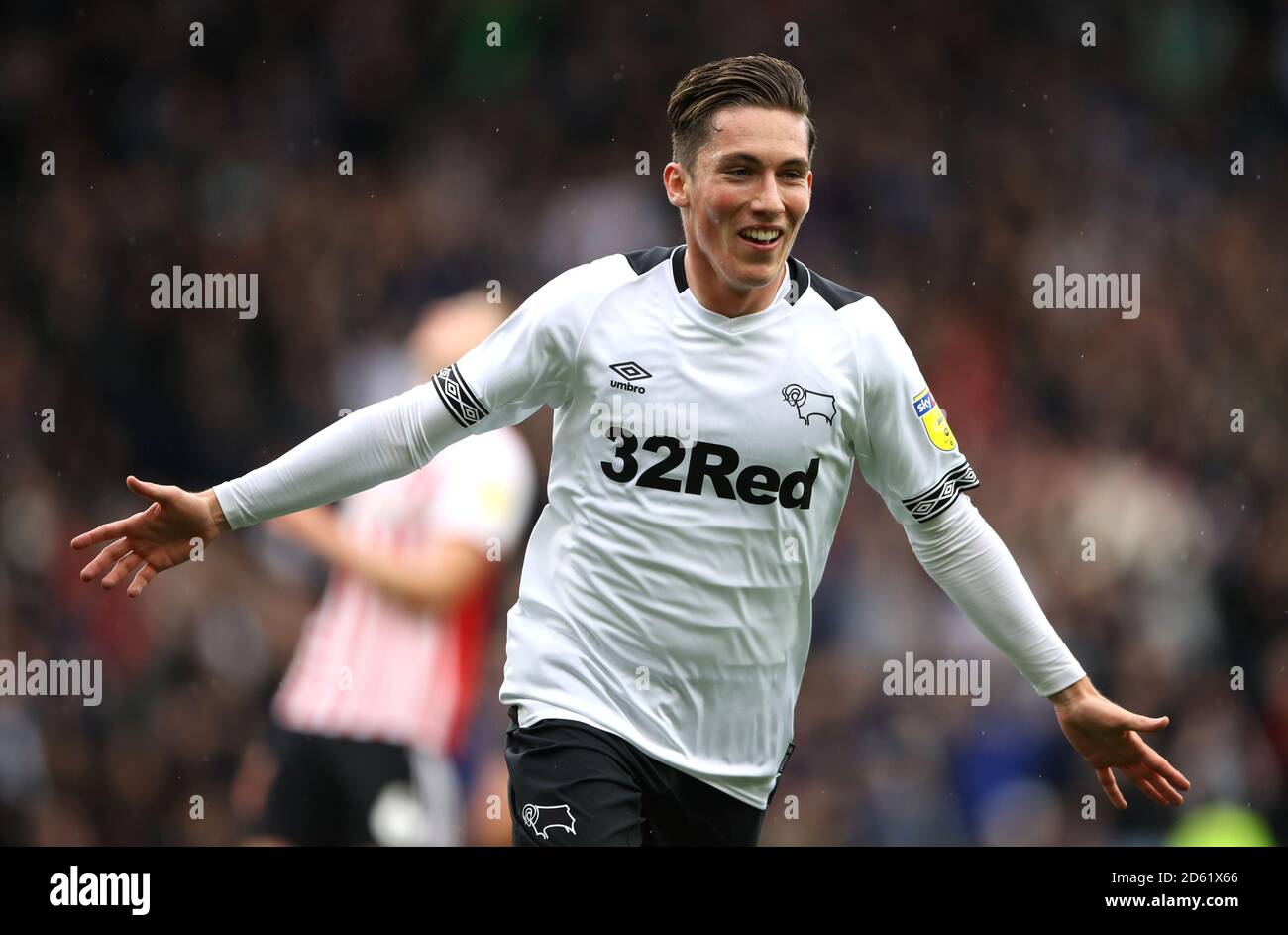 Derby County's Harry Wilson celebrates scoring his side's first goal of ...