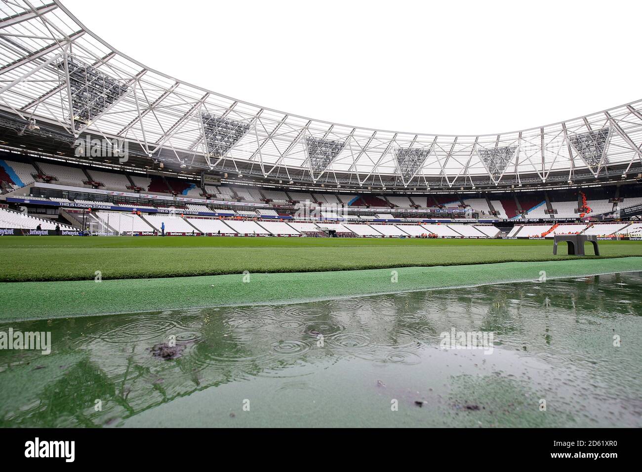 A view of the ground before the Premier League match at London Stadium ...