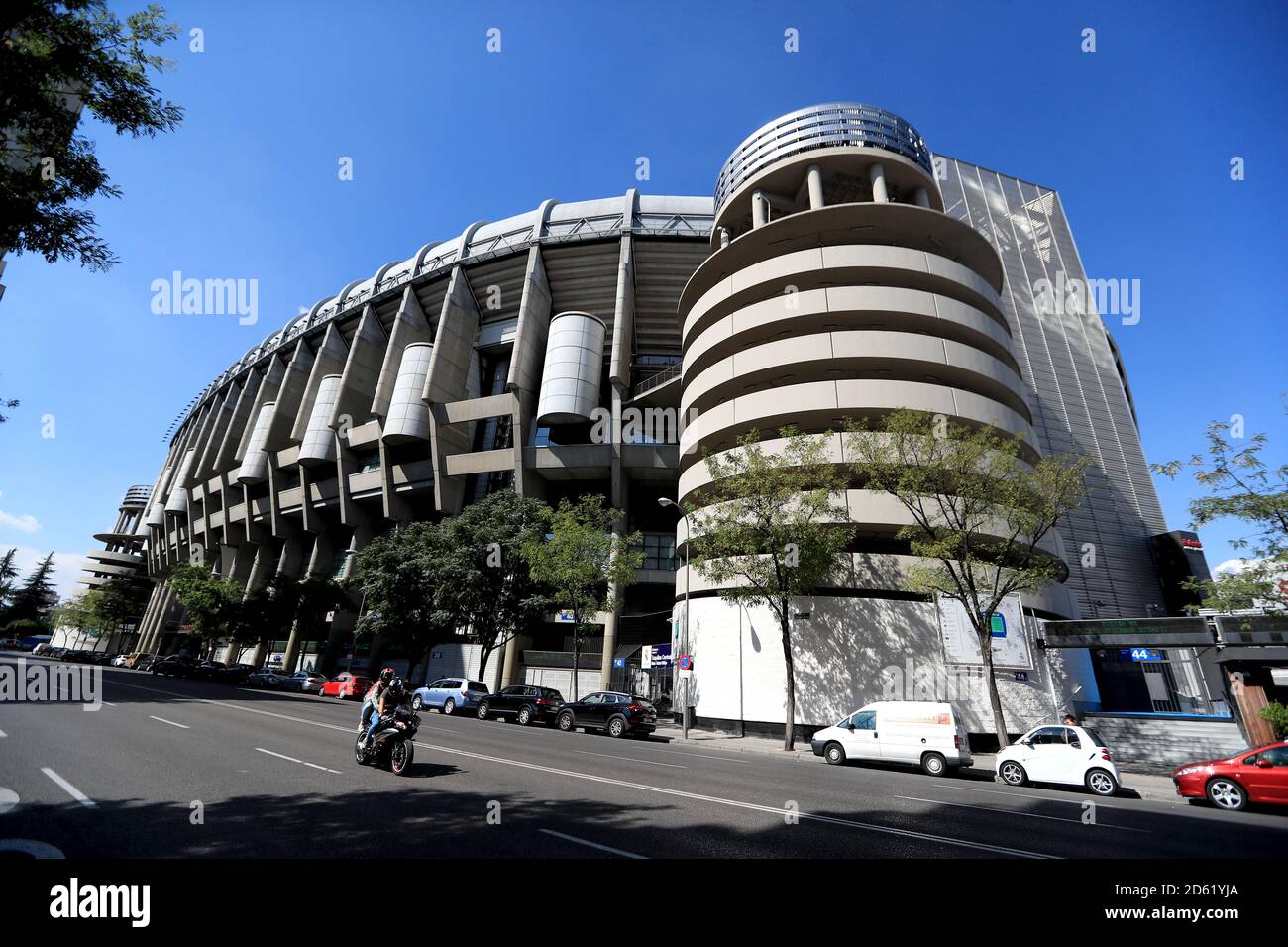 A general view of the Santiago Bernabeu stadium in Madrid Stock Photo ...