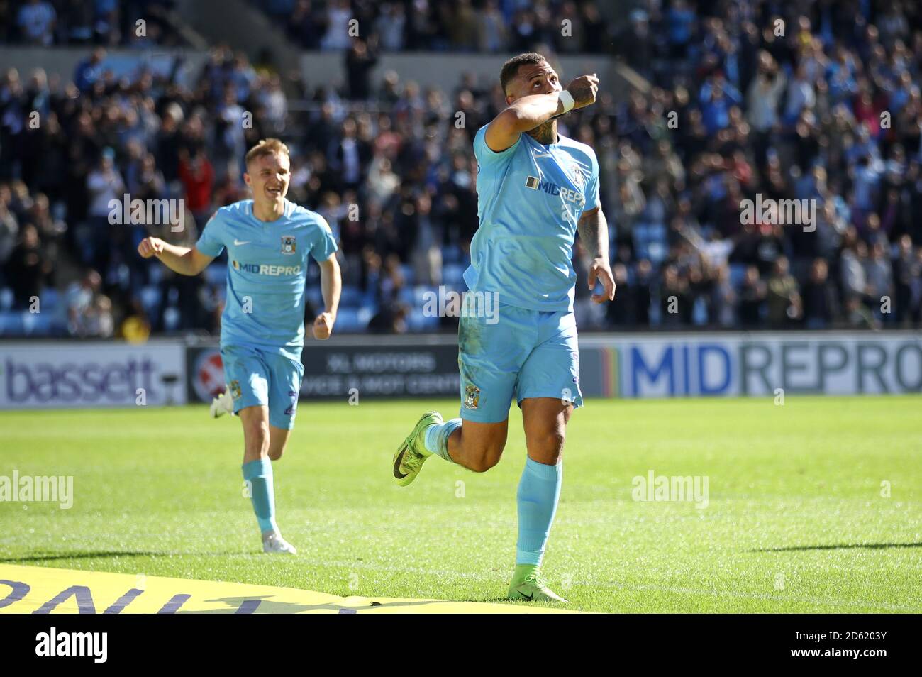 Coventry City's Jonson Clarke-Harris celebrates scoring his side's ...