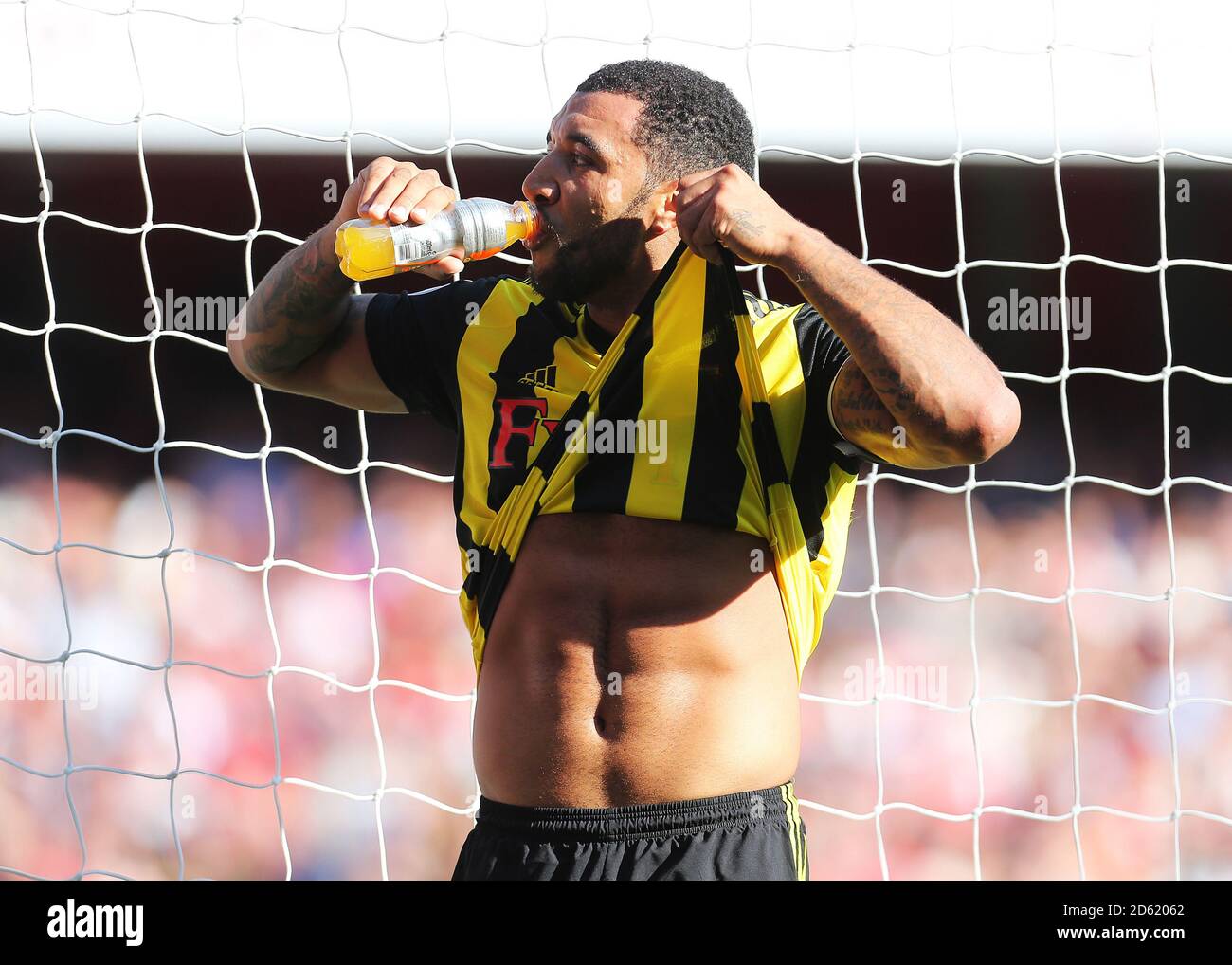 Watford's Troy Deeney shows off his six pack Stock Photo - Alamy