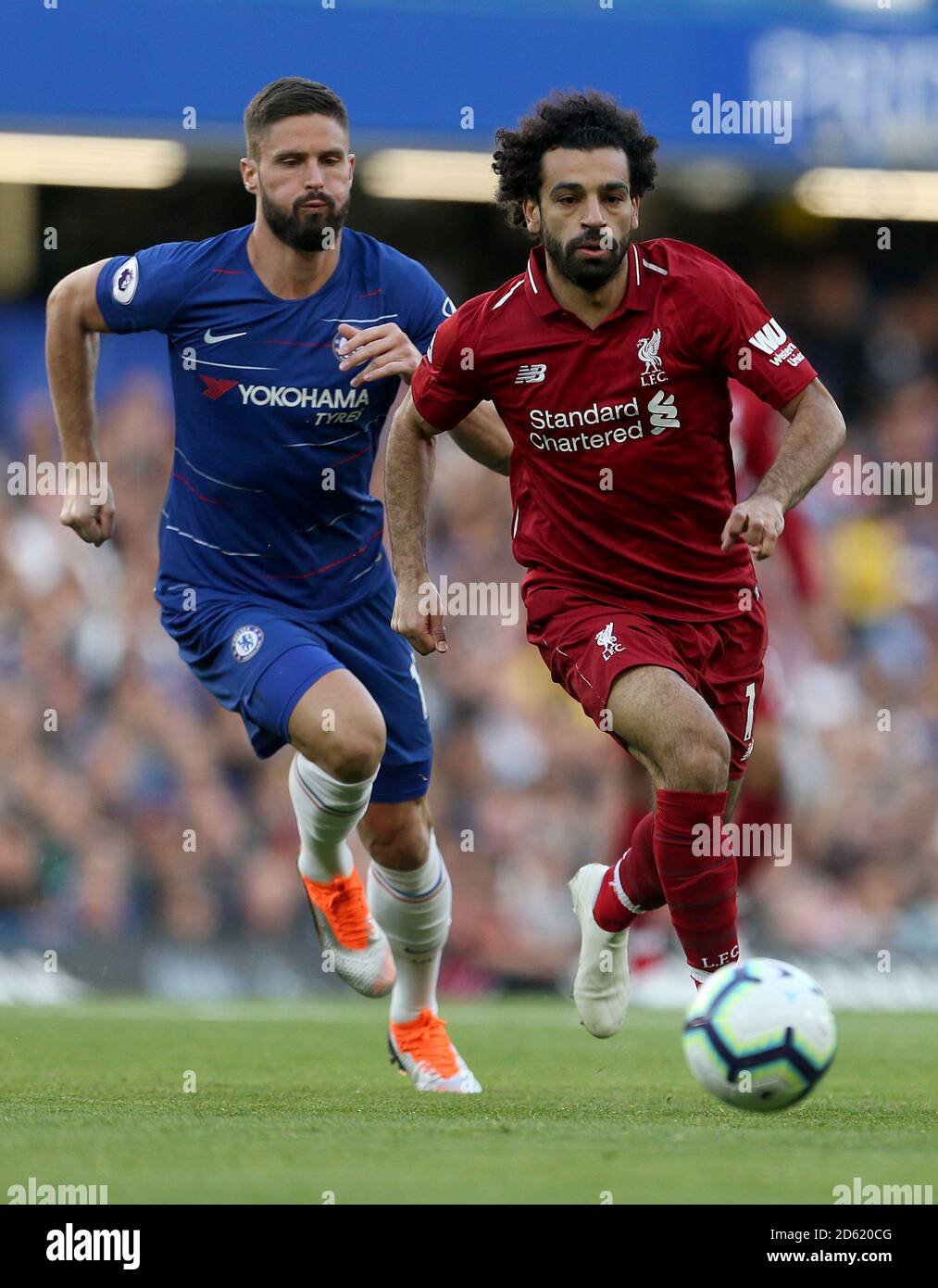 Liverpool's Mohamed Salah in action Stock Photo - Alamy