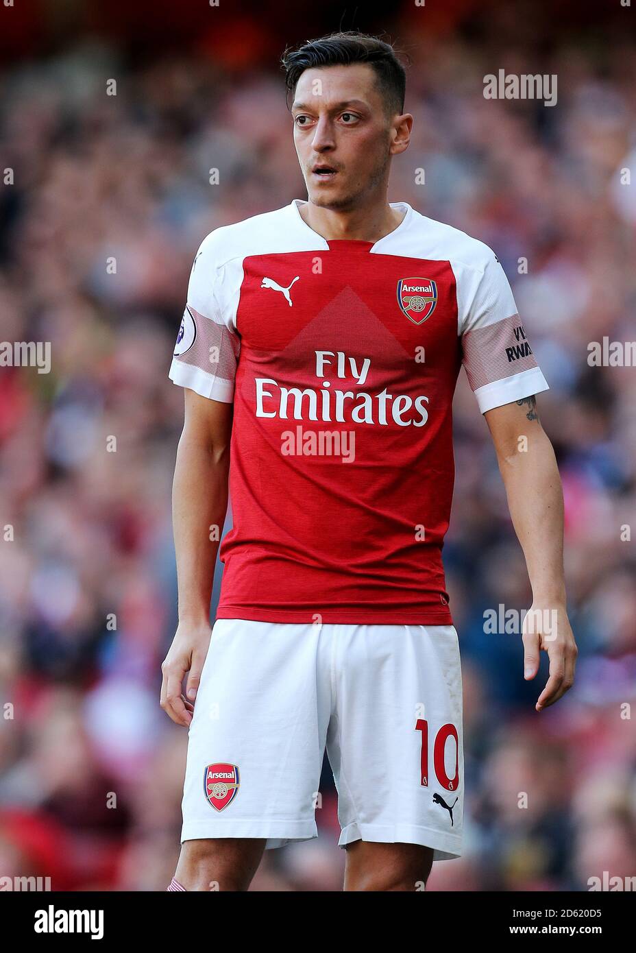 Arsenal's Mesut Ozil prepares for a free kick Stock Photo - Alamy