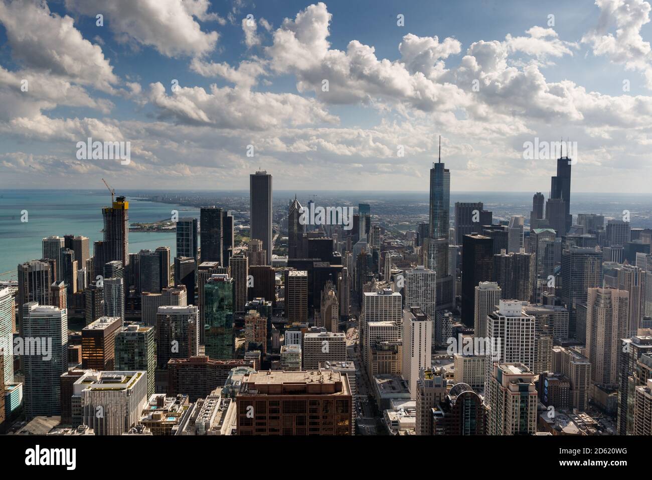 The view from the 360 Chicago observation area, Chicago Stock Photo - Alamy