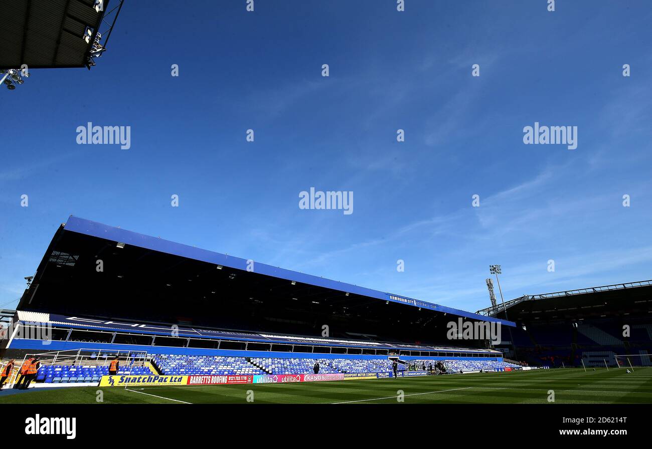 A general view of the St Andrew's Trillion Trophy Stadium prior to the ...