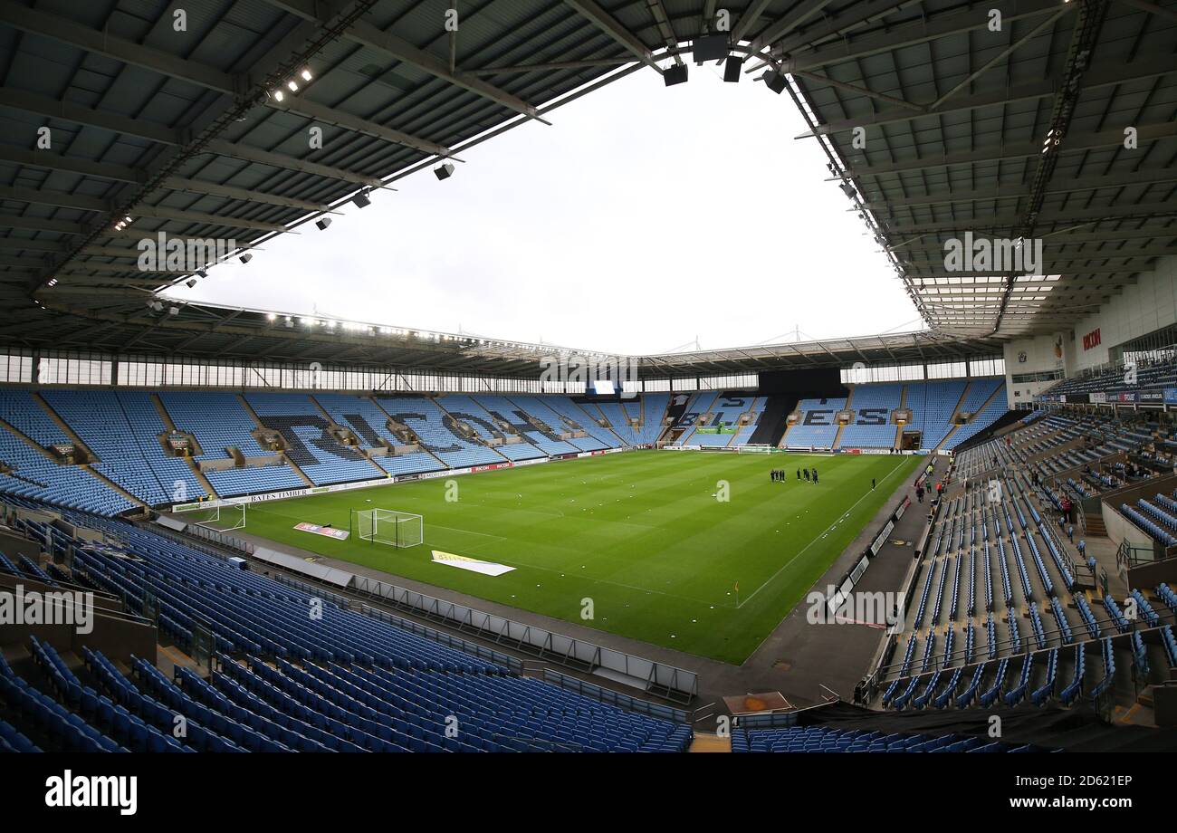 A general view inside The Ricoh Arena before the game between Coventry ...