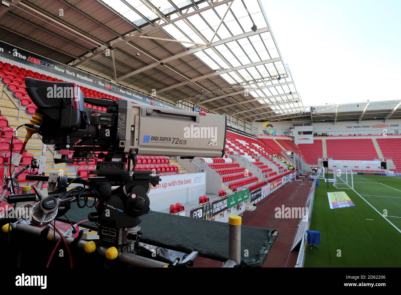 Football soccer tv television camera general view gv hi-res stock ...
