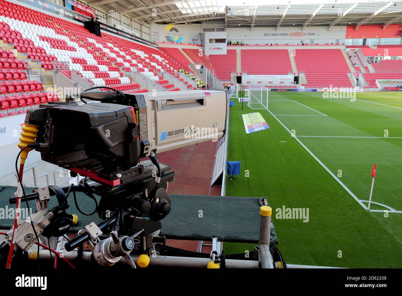 Football soccer tv television camera general view gv hi-res stock ...