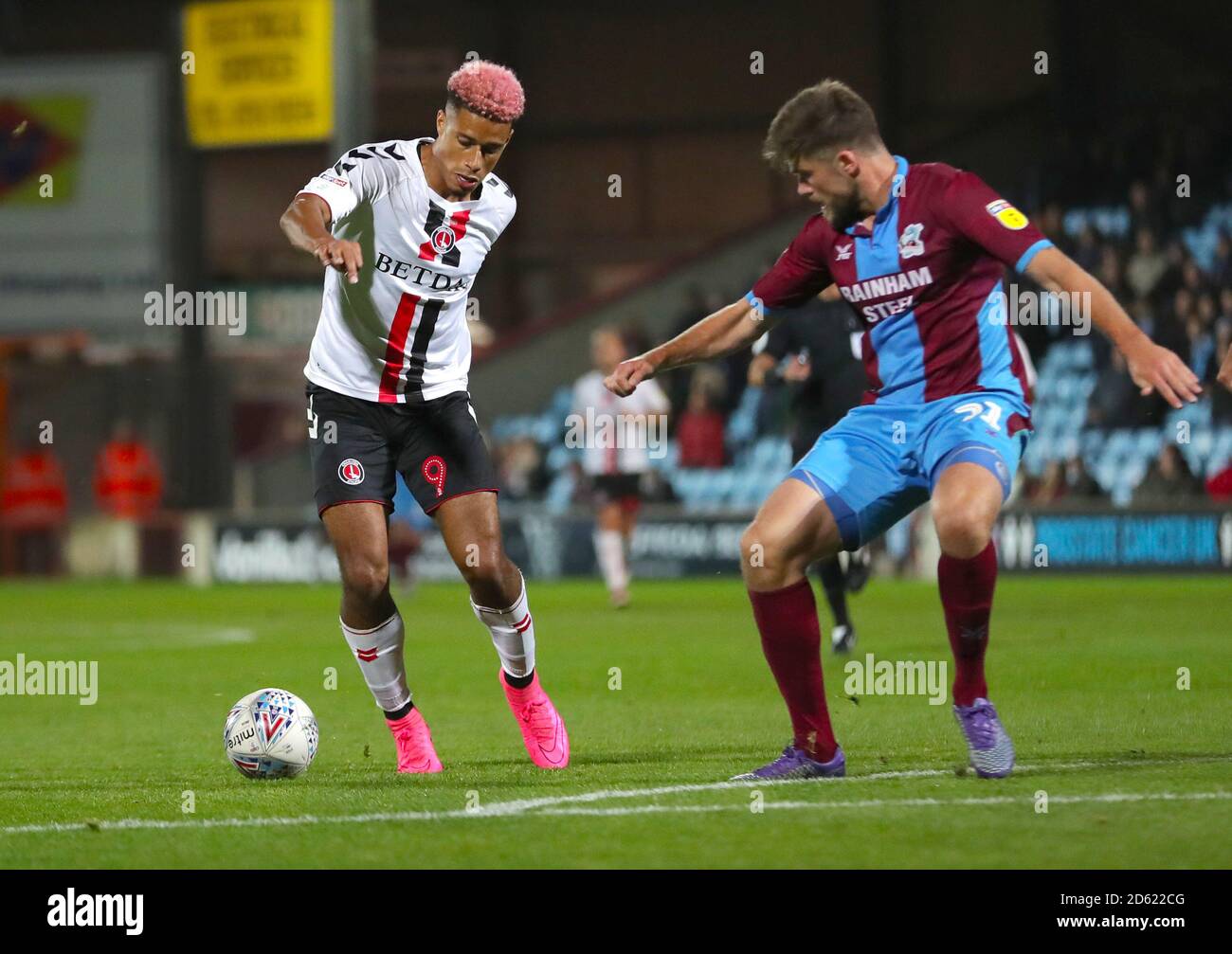 Charlton Athletic's Lyle Taylor (left) in action Stock Photo - Alamy