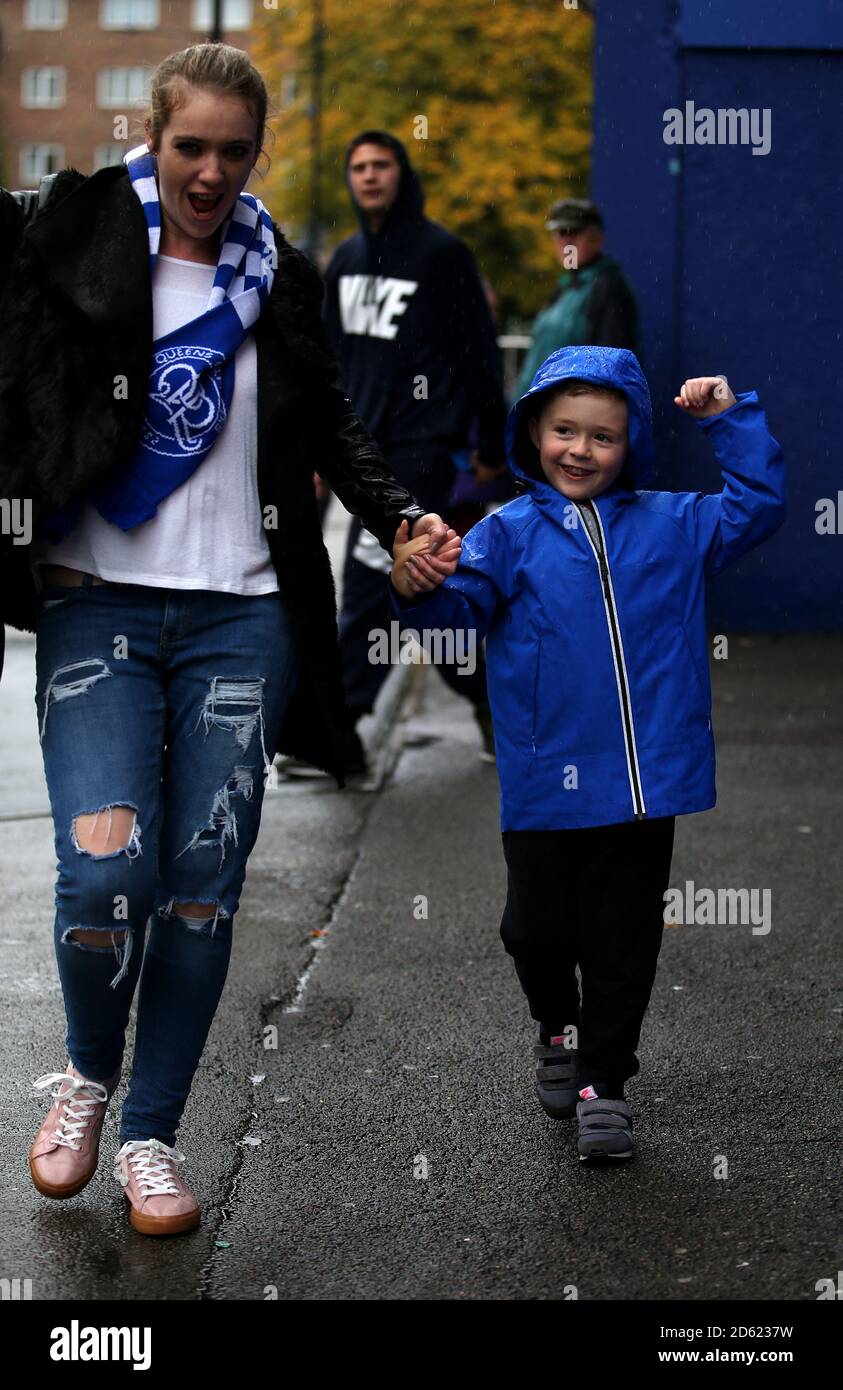 Queens Park Rangers' fans arriving before the game Stock Photo - Alamy