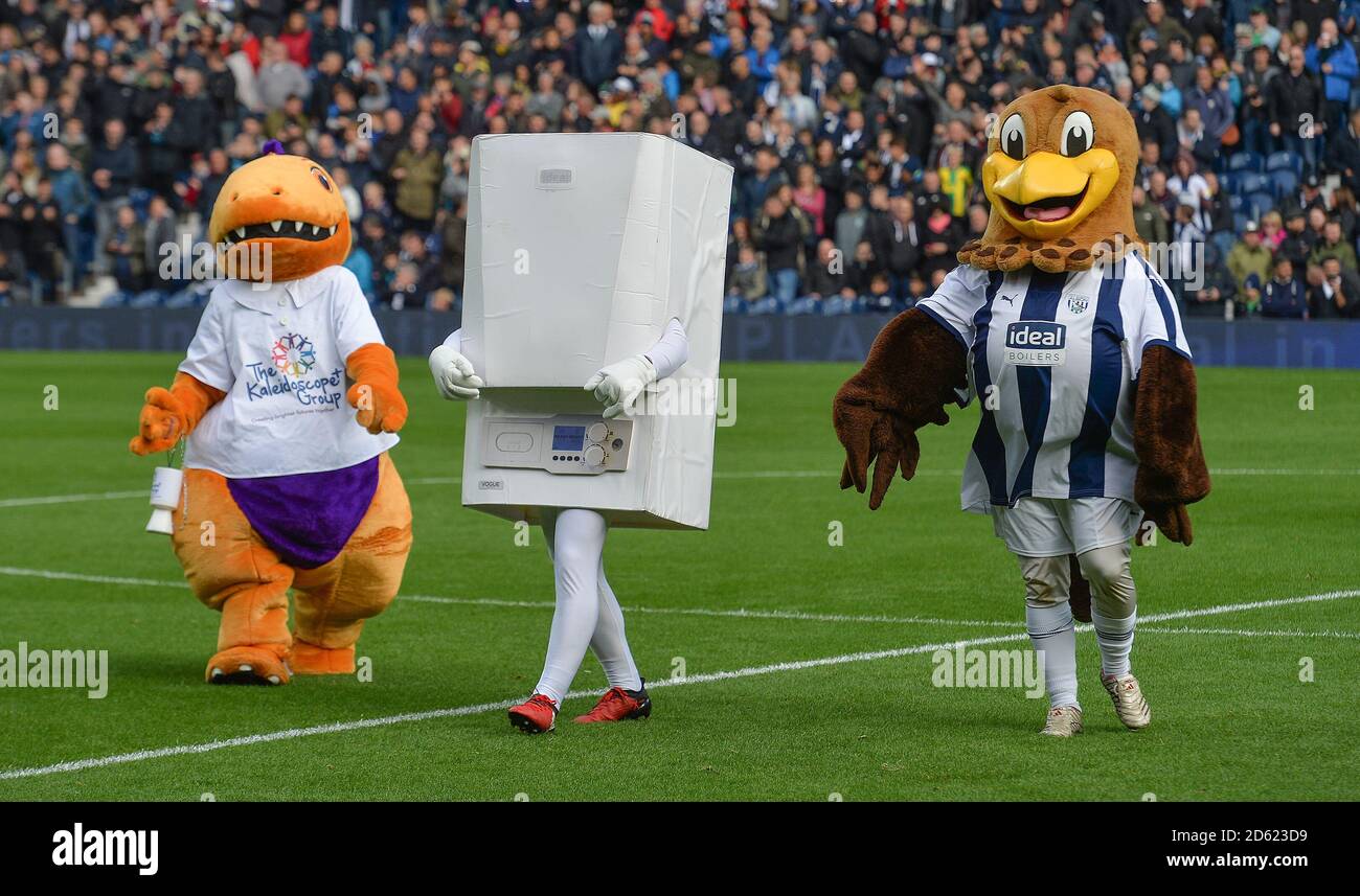 The three West Bromwich Albion mascots including the boiler Stock Photo ...