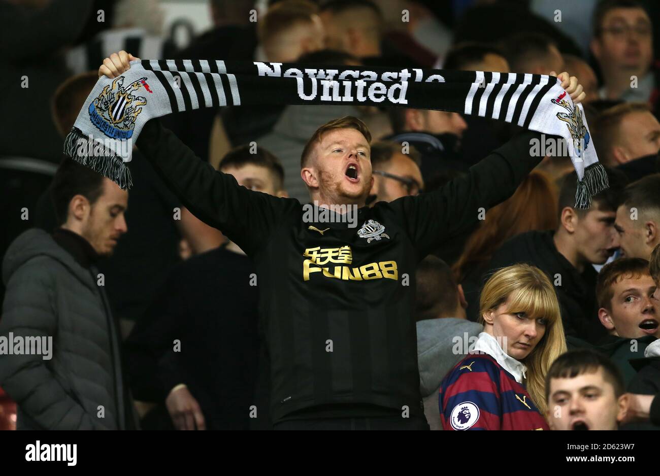 A Newcastle United in the stands shows his support Stock Photo - Alamy