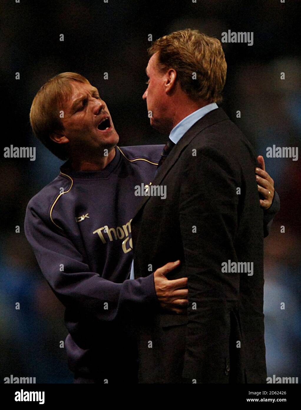Steve Wigley, Manchester City assistant manager and Harry Redknapp ...