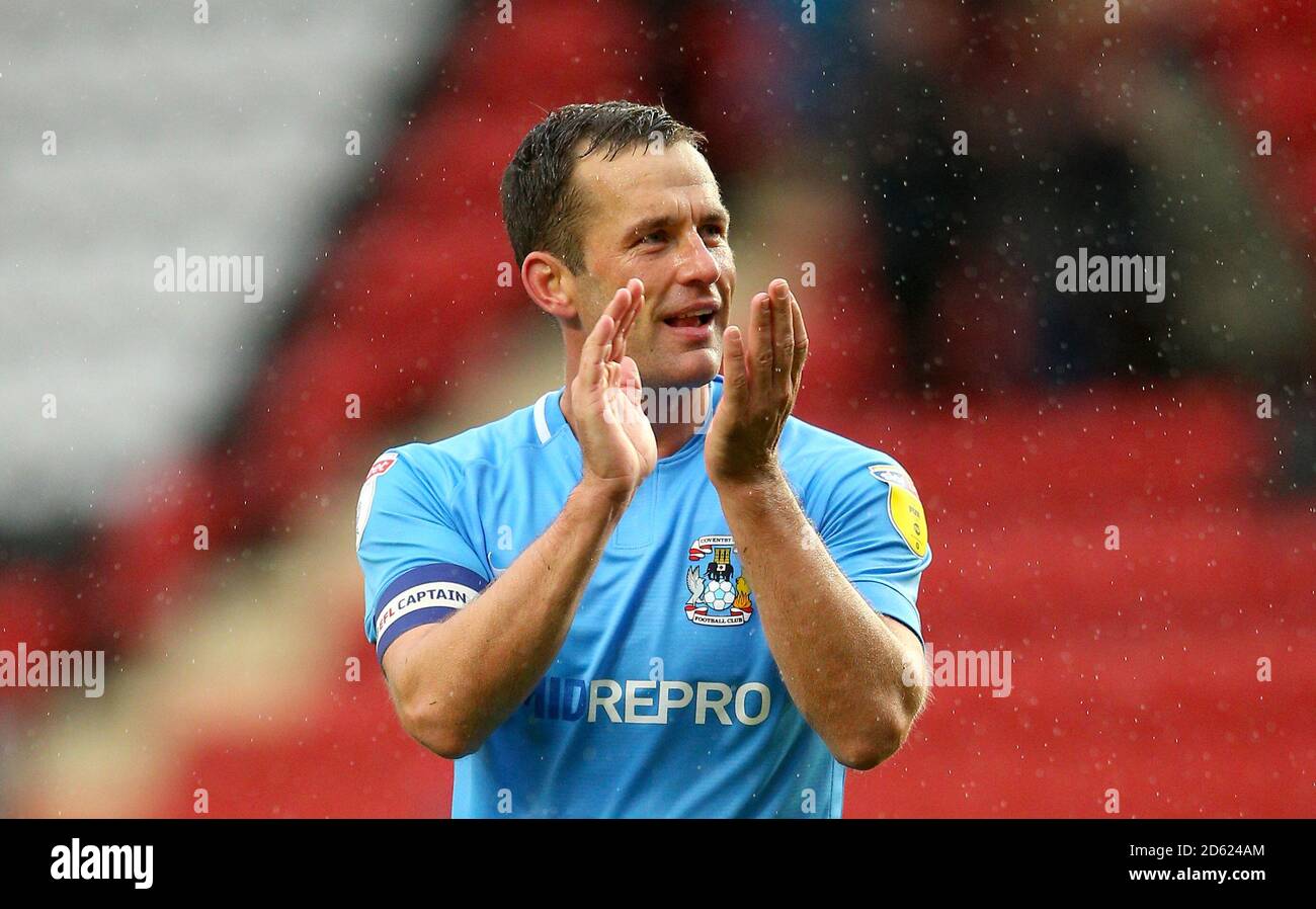 Coventry City's Michael Doyle applauds the fans Stock Photo - Alamy