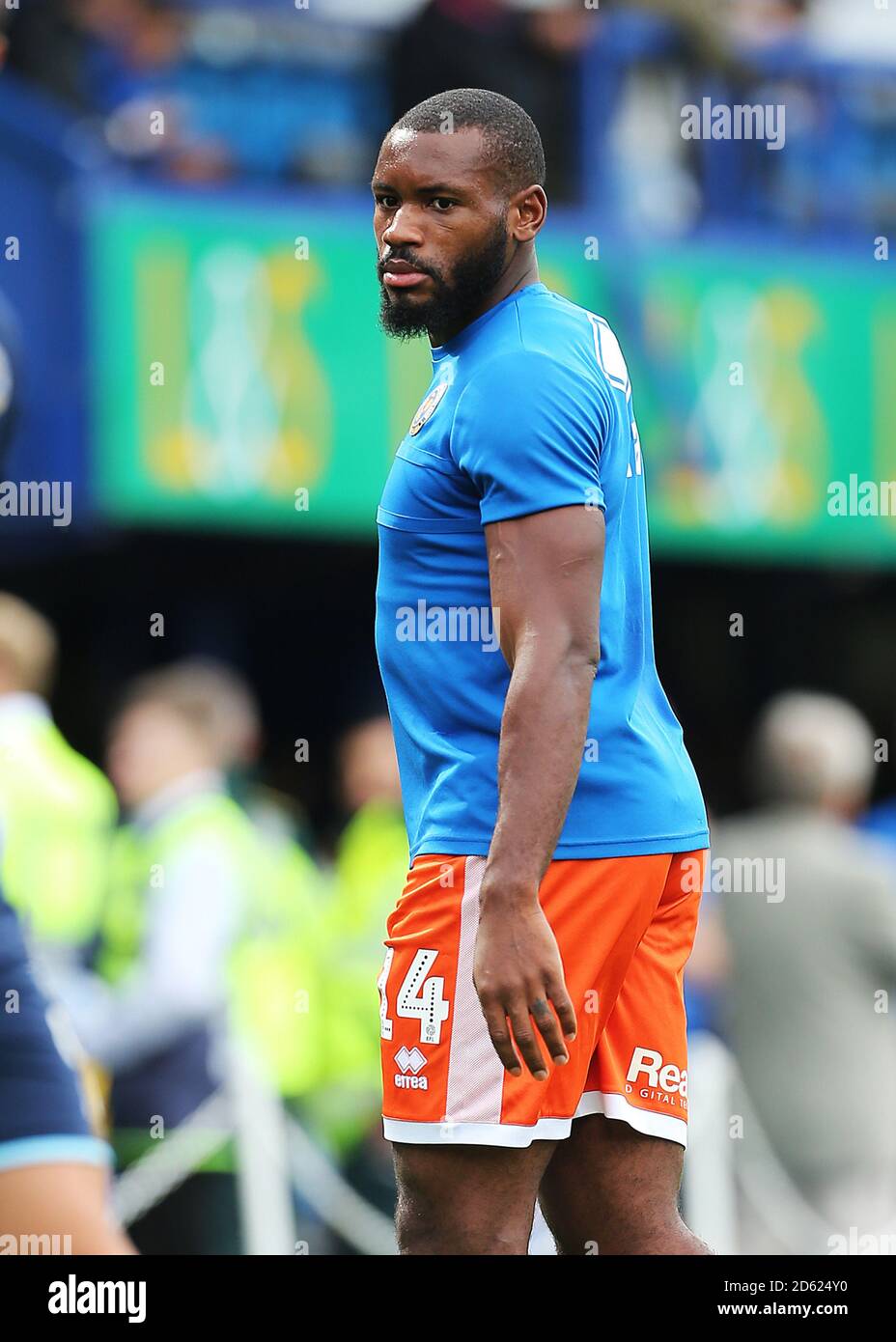 Shrewsbury Town's Lenell John-Lewis warms up before kick-off Stock ...