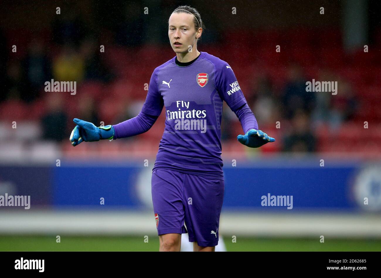 Arsenal Women's Goalkeeper Pauline Peyraud-Magnin during the match ...
