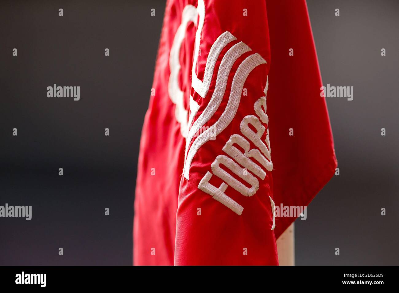 General view of a Nottingham Forest corner flag Stock Photo - Alamy