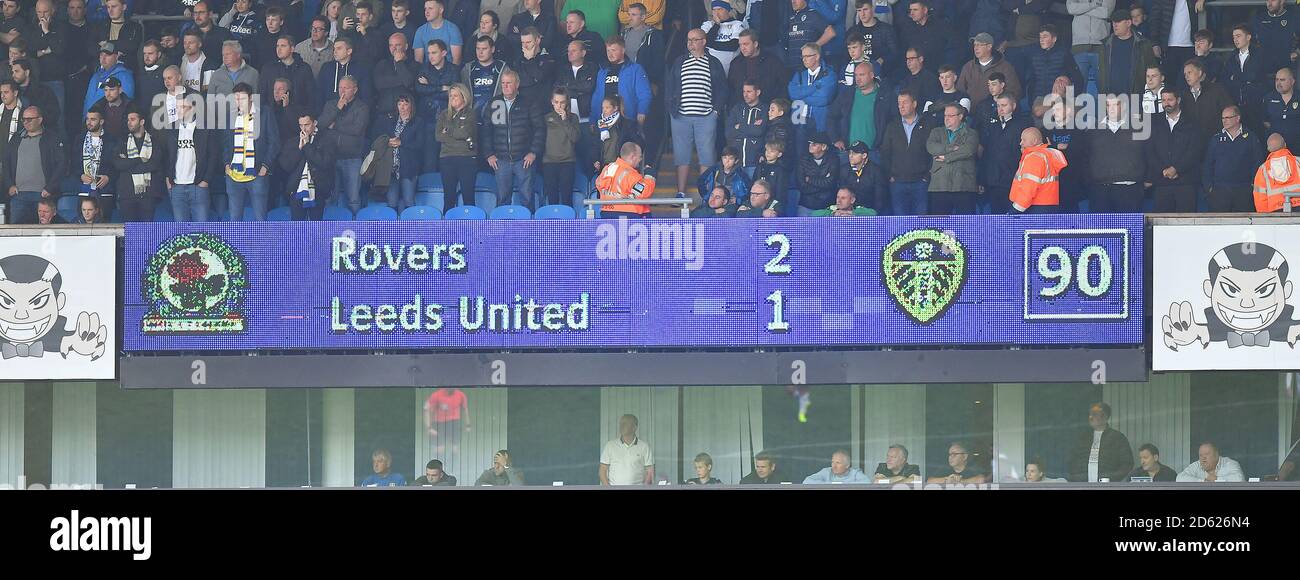 The scoreboard shows the final score Stock Photo - Alamy