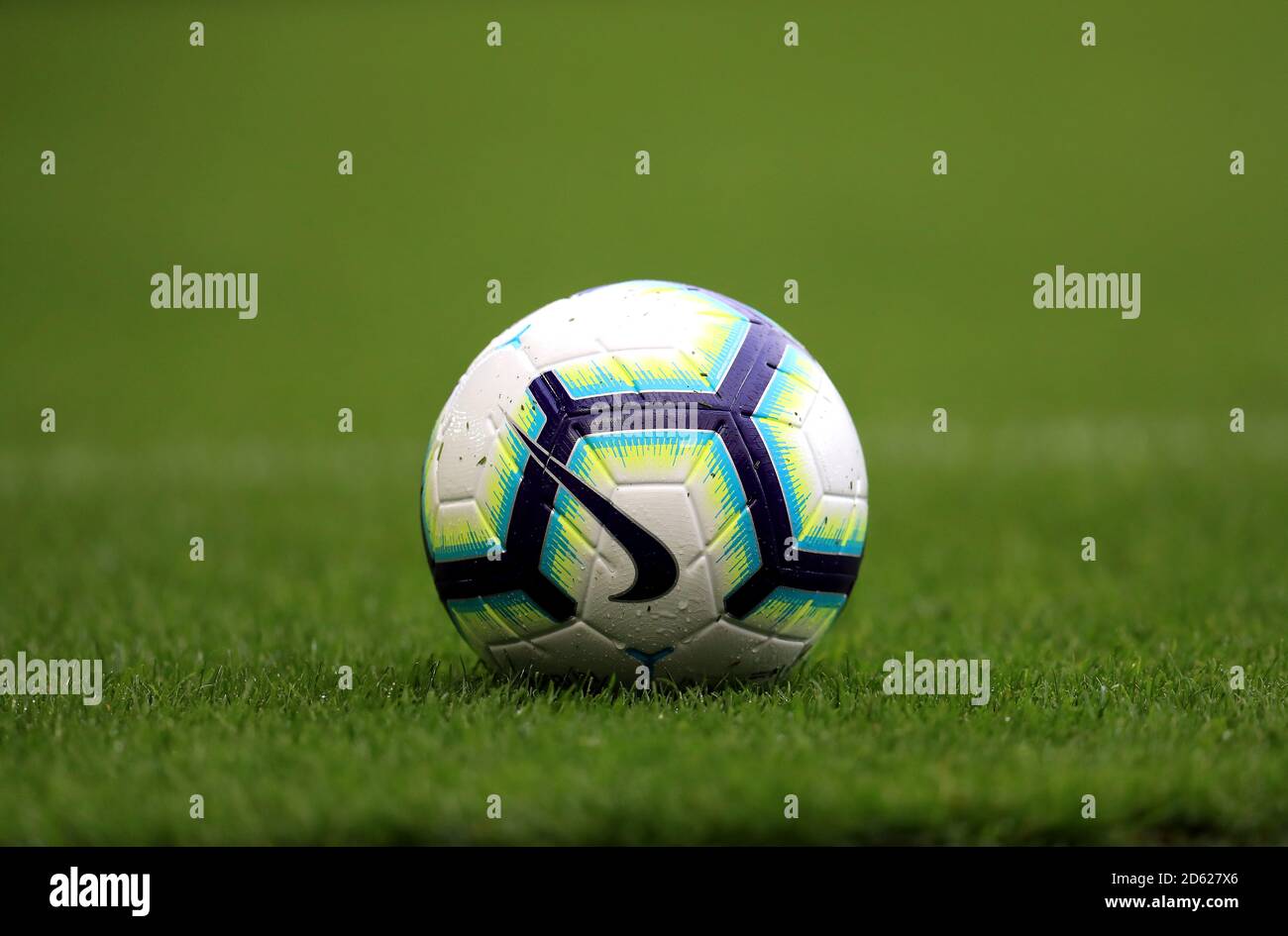 A general view of the match ball on the pitch Stock Photo - Alamy