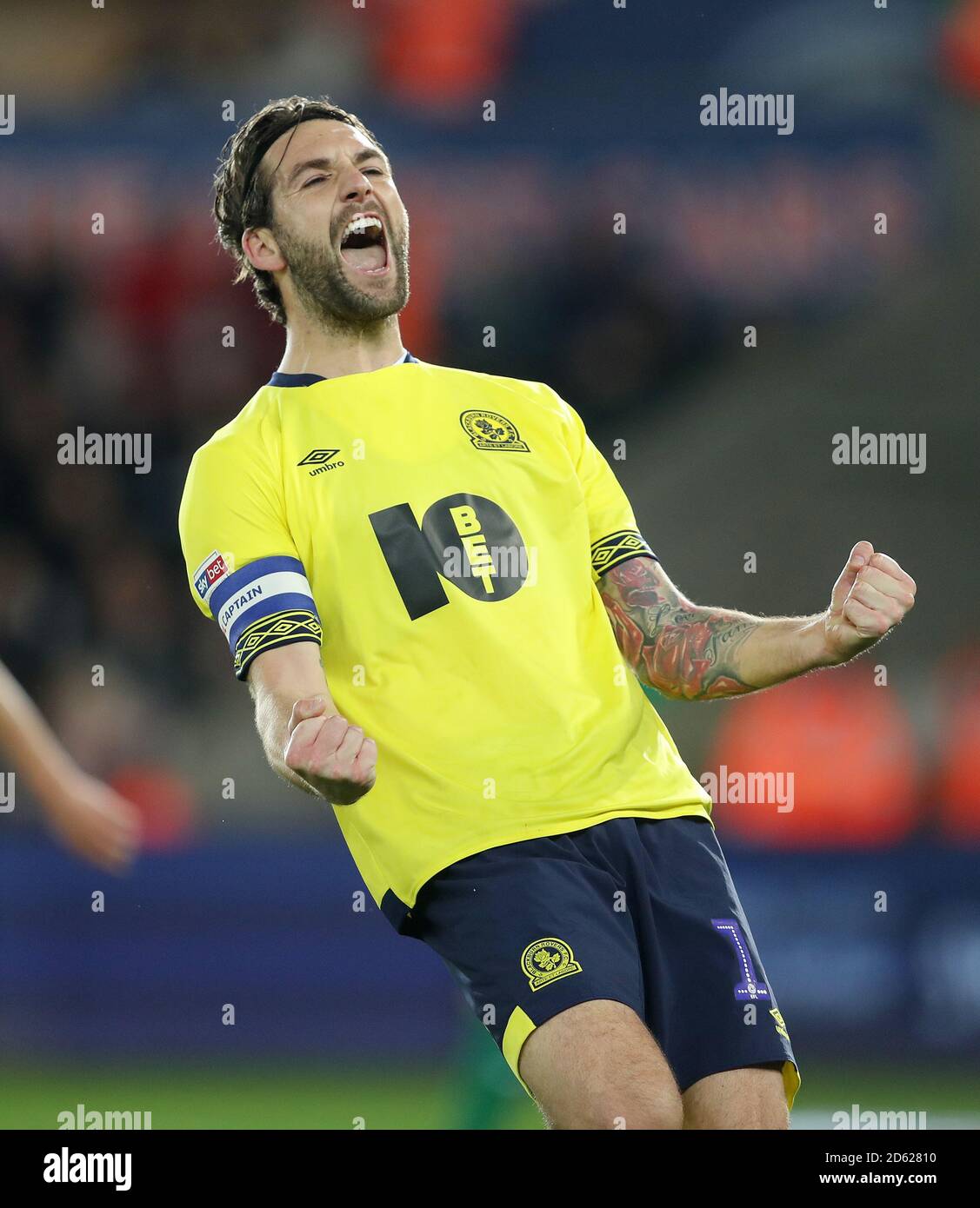 Blackburn Rovers Charlie Mulgrew celebrates scoring their first goal ...