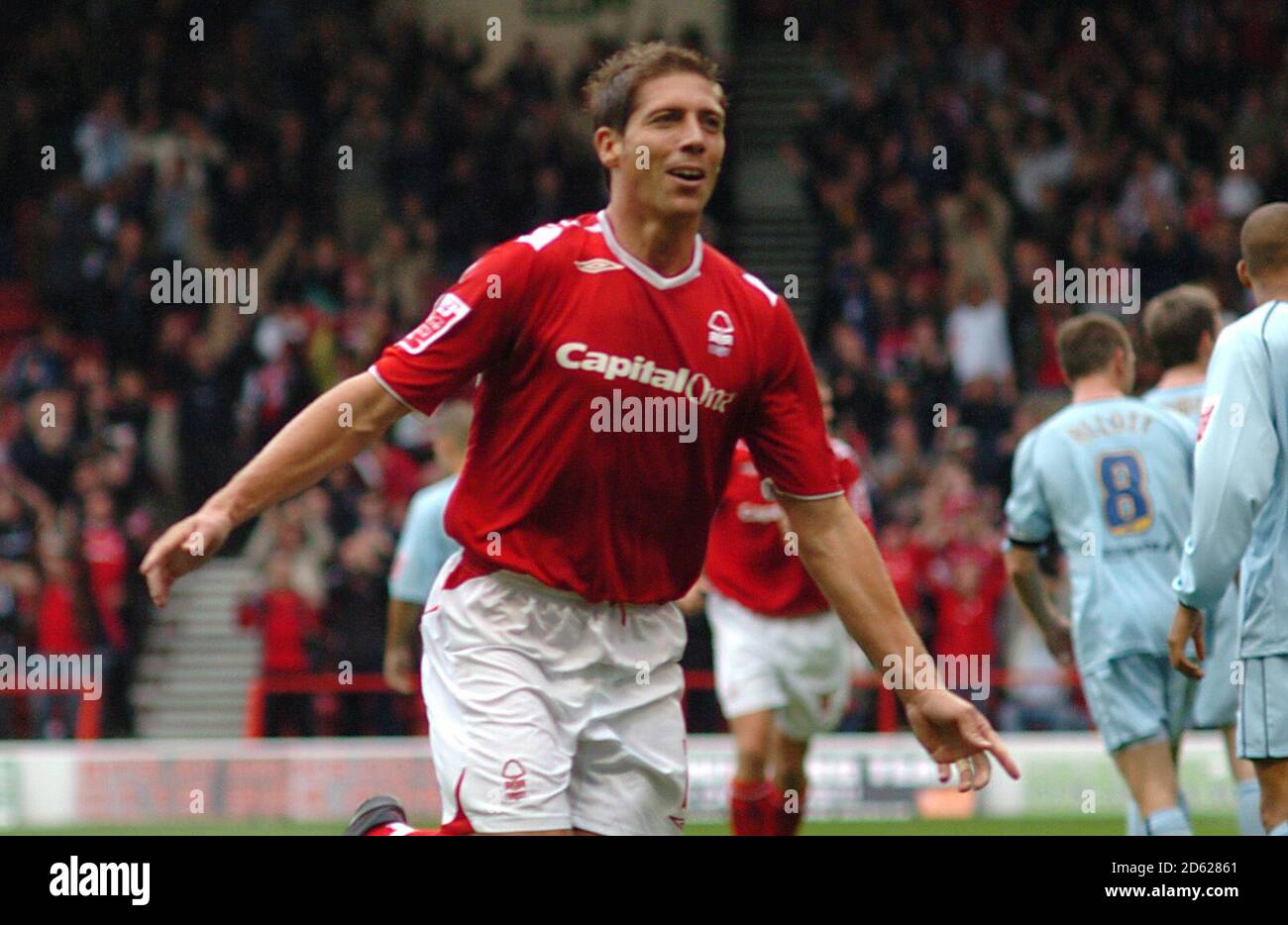 Nottingham Forest's Nicky Southall celebrates scoring the 4th goal ...