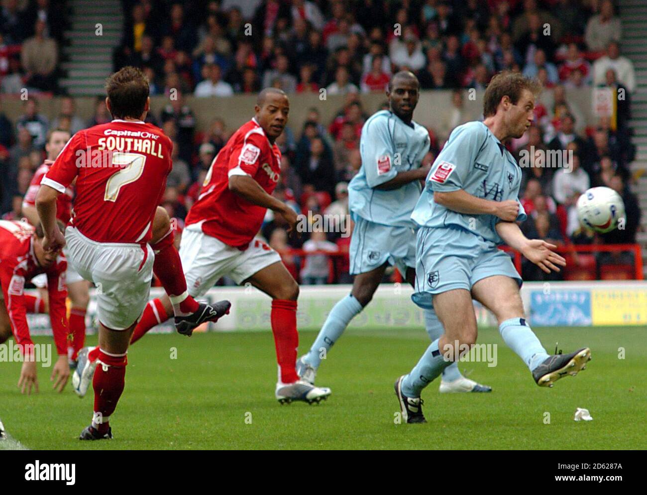 Nottingham Forest's Nicky Southall scores the 4th goal against ...