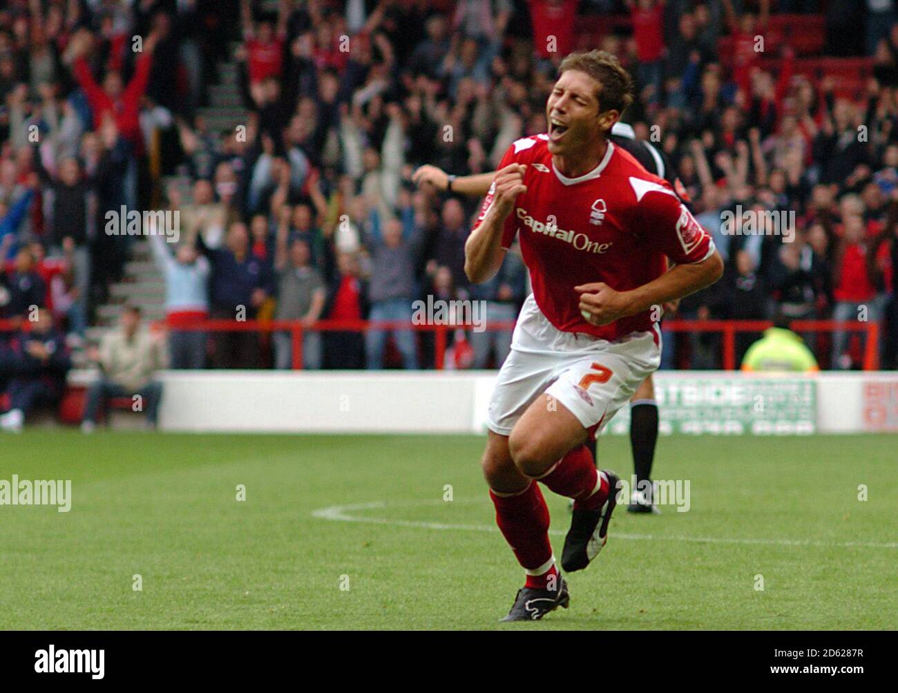 Nottingham forests nicky southall celebrates scoring hi-res stock ...