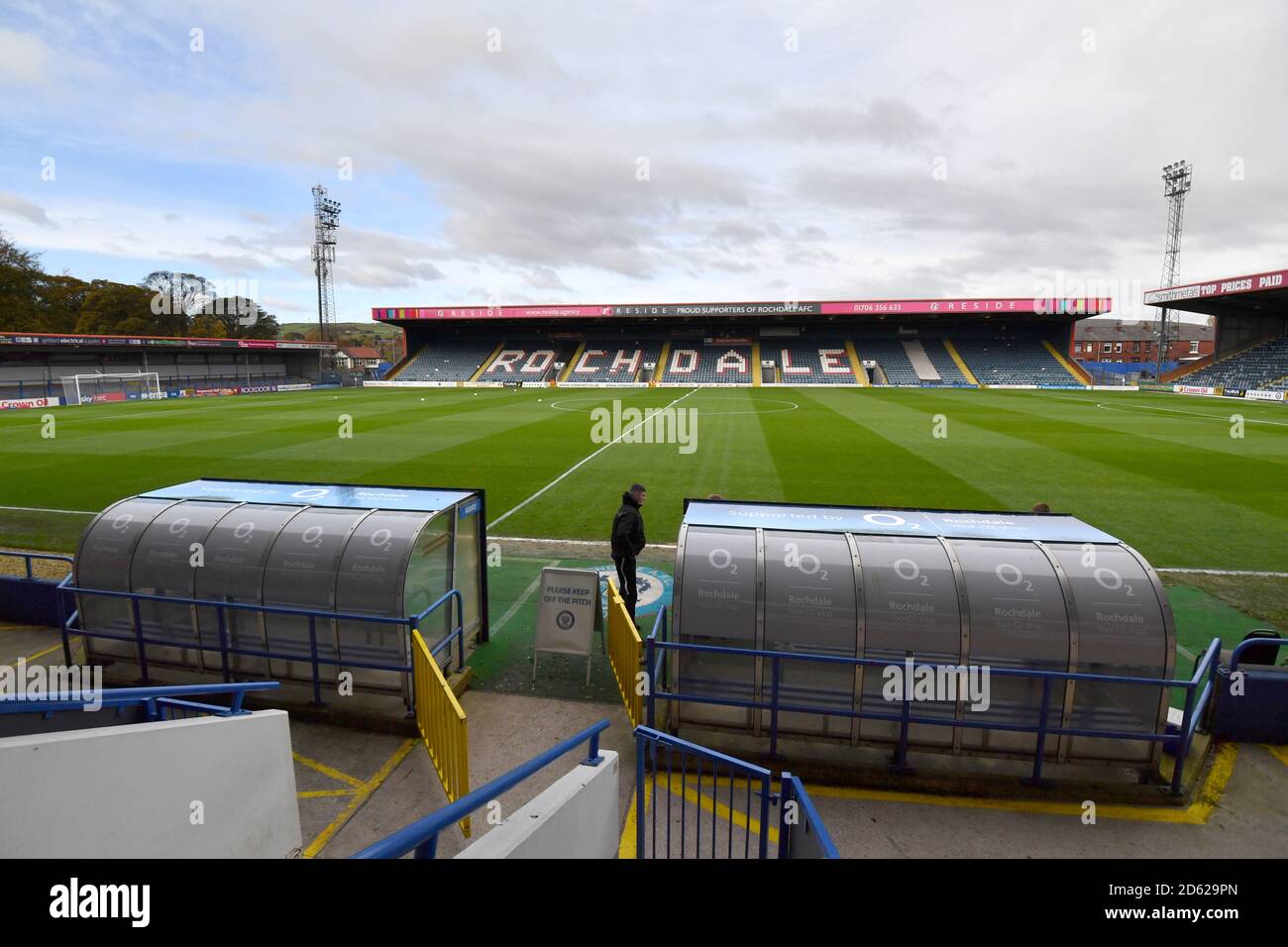 General view of the pitch at the Crown Oil Arena Stock Photo - Alamy