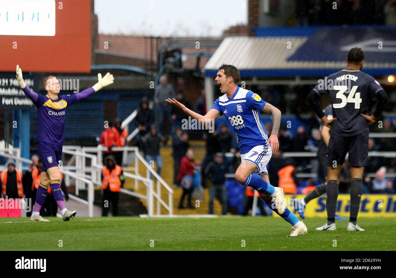 Birmingham City's Connor Mahoney celebrates scoring his side's first ...