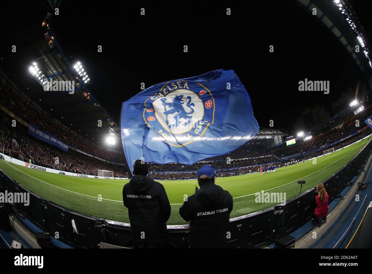 Chelsea fans flag hi-res stock photography and images - Alamy
