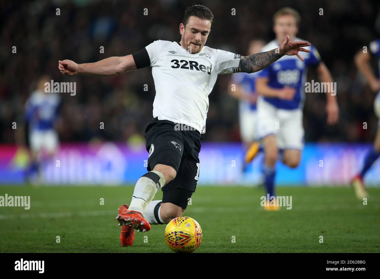 Derby County's Jack Marriott scores his side's third goal of the game ...