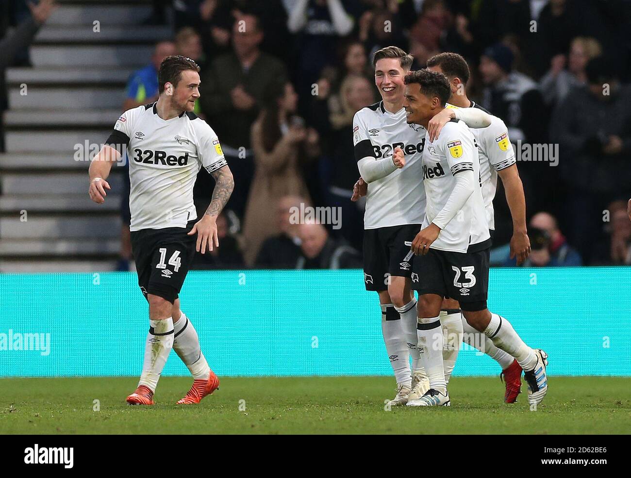 Derby County's Harry Wilson celebrates scoring against Birmingham City ...