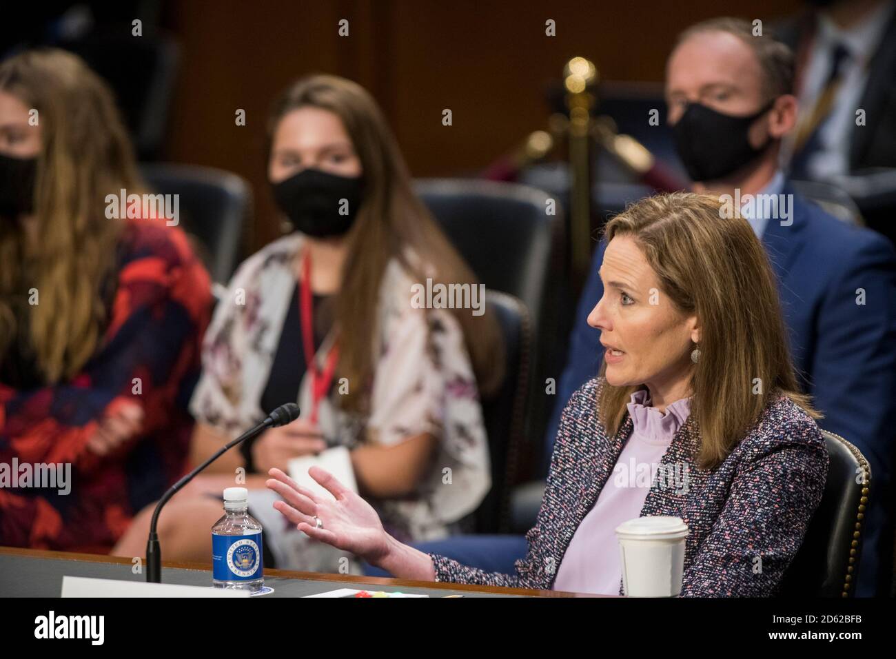 Supreme Court Justice nominee Amy Coney Barrett testifies before the ...