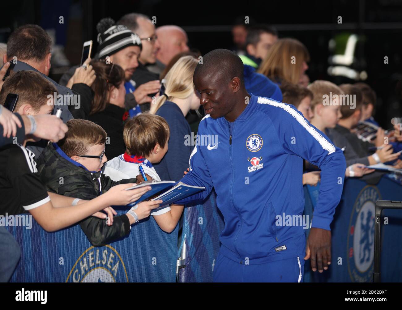 Chelsea's N'Golo Kante interacts with fans Stock Photo - Alamy