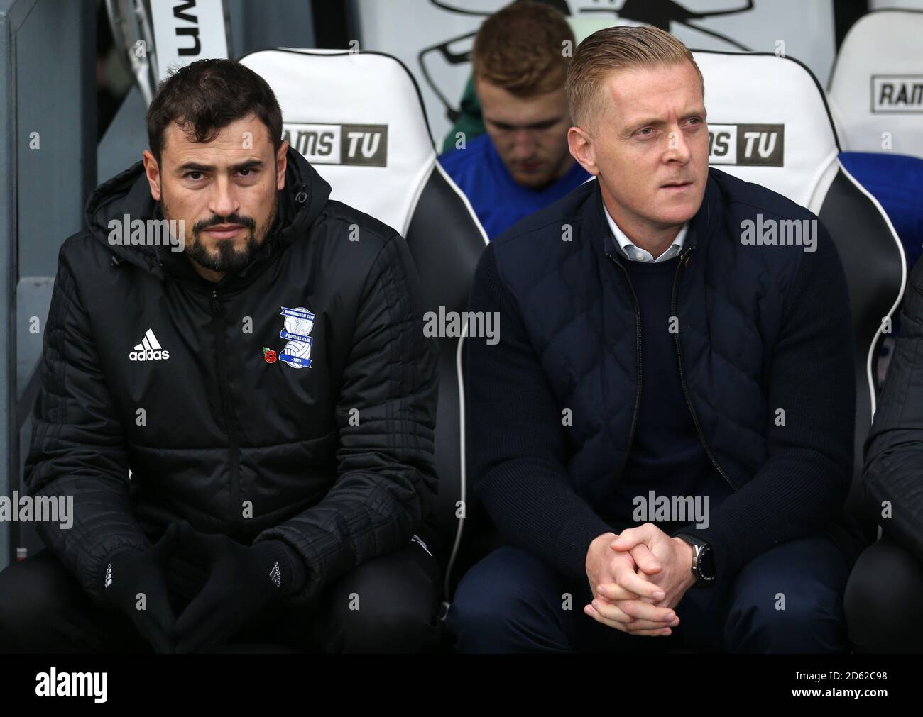 Birmingham City assistant manager Pep Clotet and manager Garry Monk ...