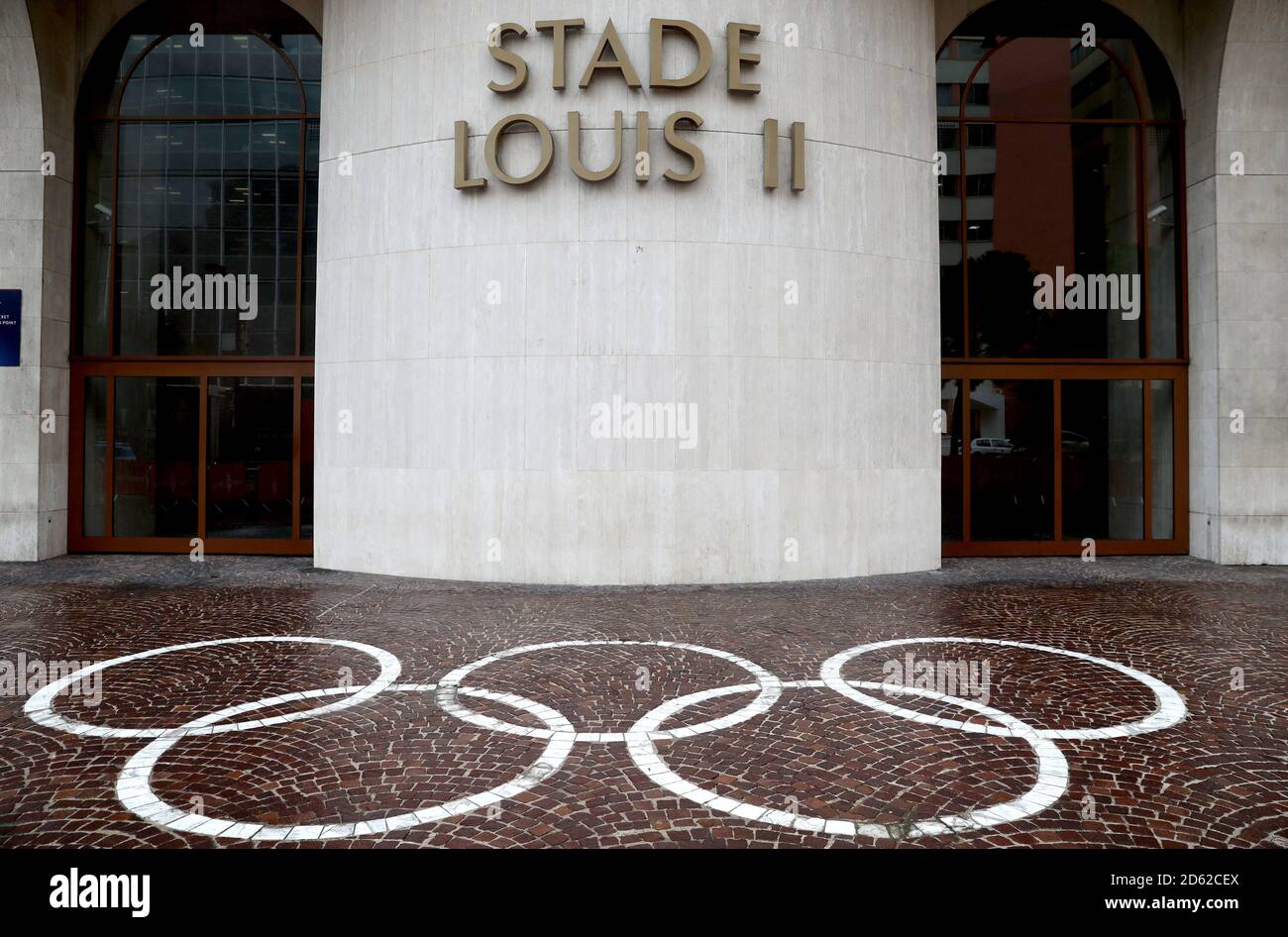 A general view of the Stade Louis II Stadium prior to the match between ...