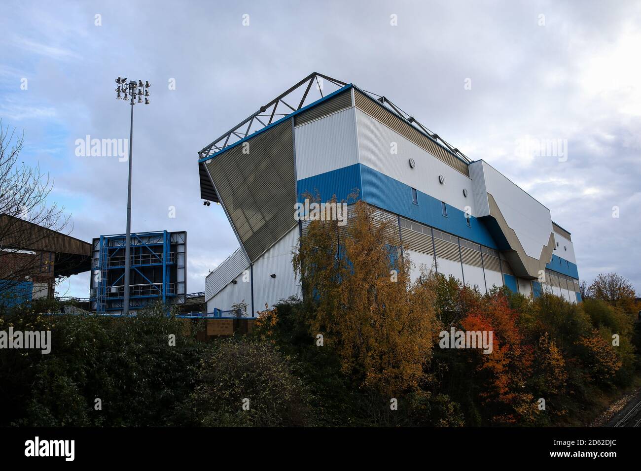 Birmingham City's stadium in late autumn before the match at St Andrew ...