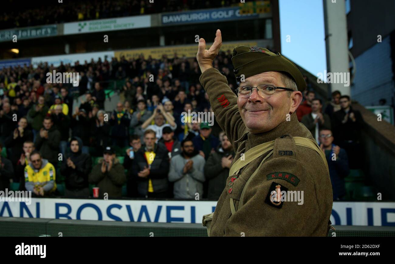 General view of the members of the Arm Forces walk around the ground at ...