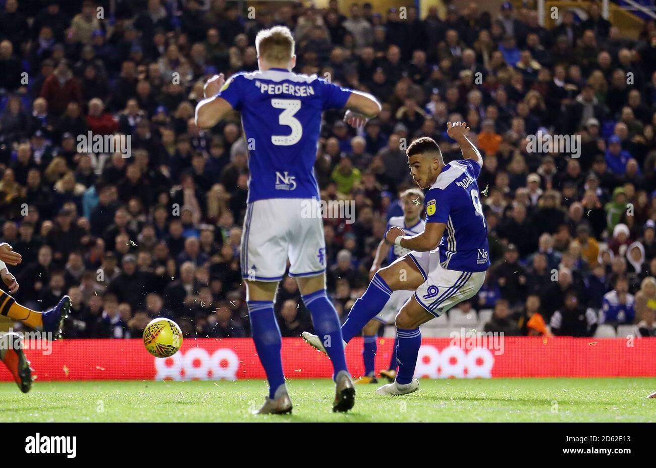 Birmingham City's Che Adams scores his third goal against Hull City's ...