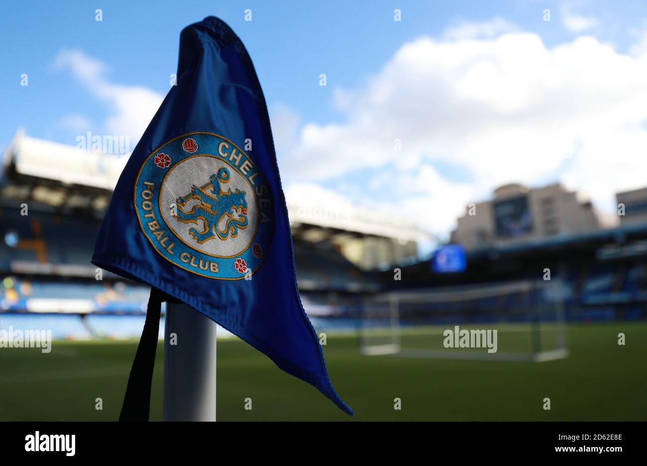 A general view of the corner flag at Stamford Bridge Stock Photo - Alamy